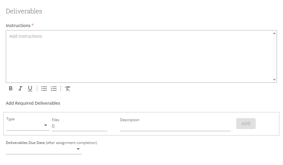 Deliverables Best Practices – Help Center