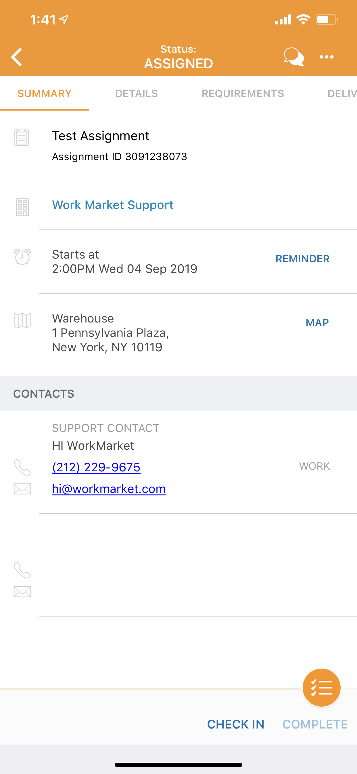 How do I check in/out to my assignment via the mobile app? – Help Center